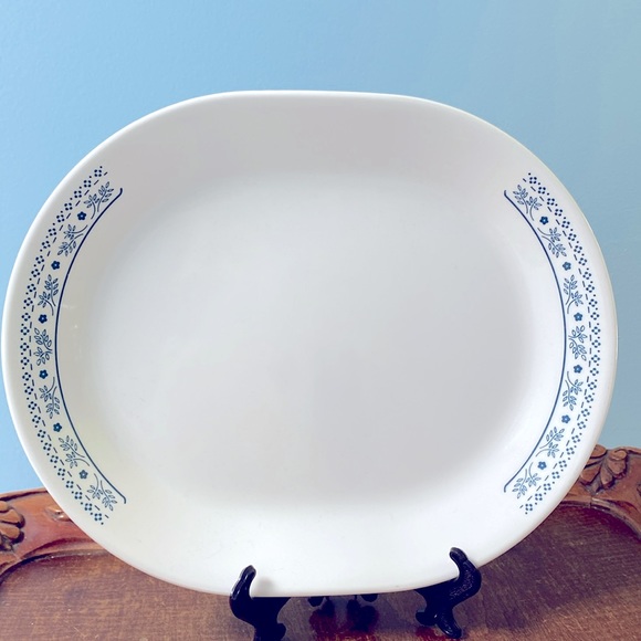 Corelle | Dining | Vintage 96s Corelle Rare Find Blue Flowers Pattern ...